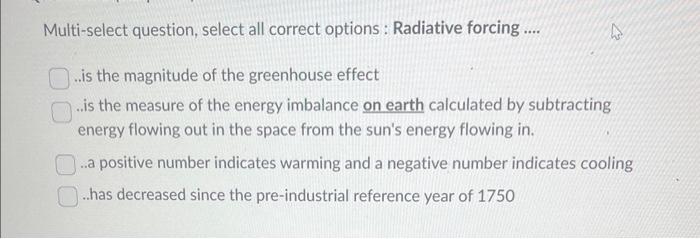 Solved Multi-select question, select all correct options : | Chegg.com