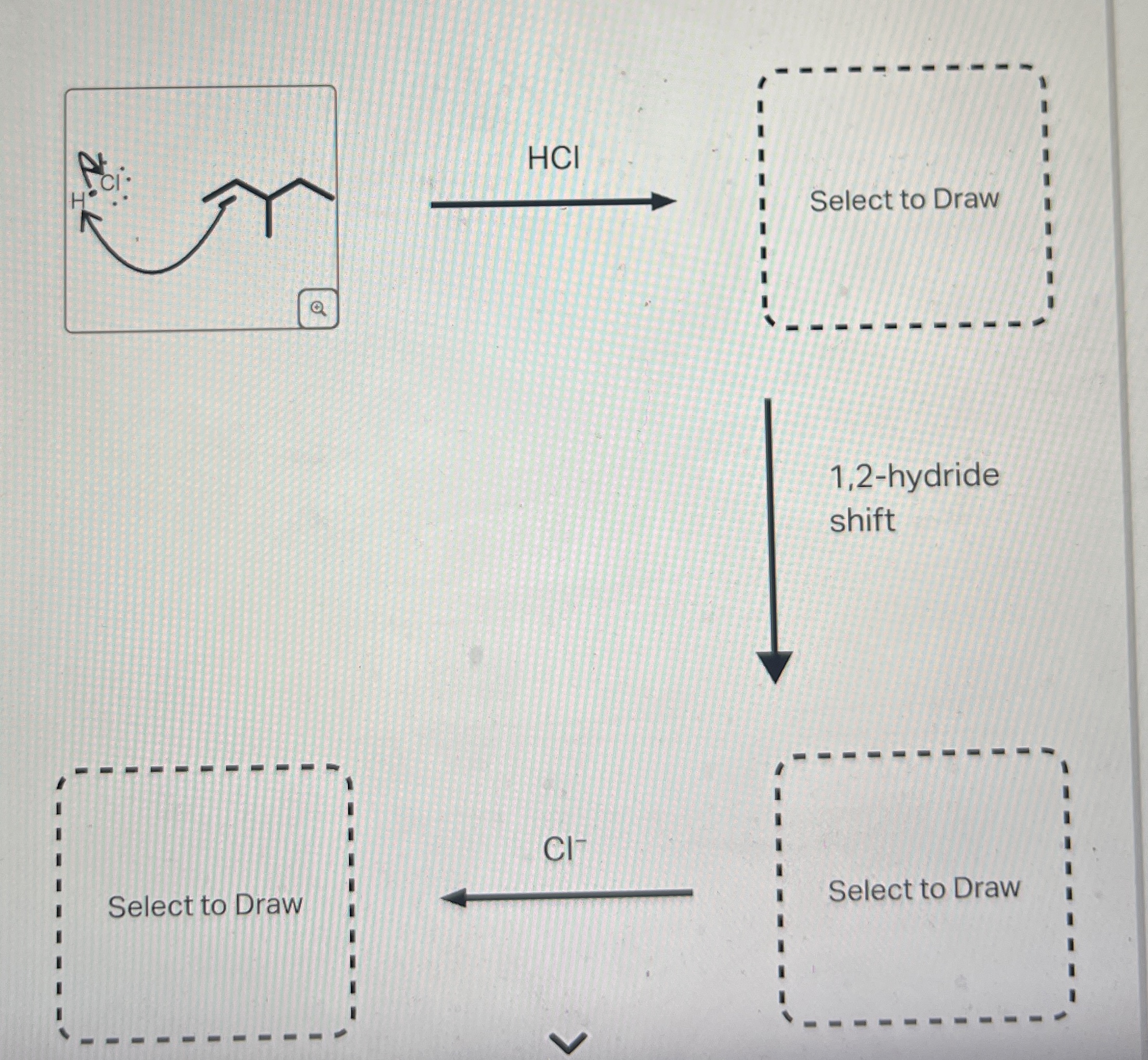 Solved PtoSelect to Draw1,2-hydride shiftCl-Select to Draw | Chegg.com