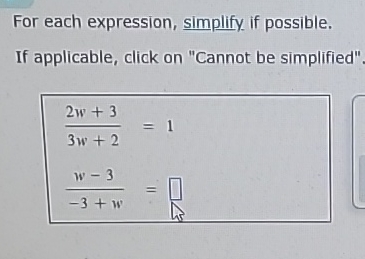 Solved For each expression, simplify if possible.If | Chegg.com