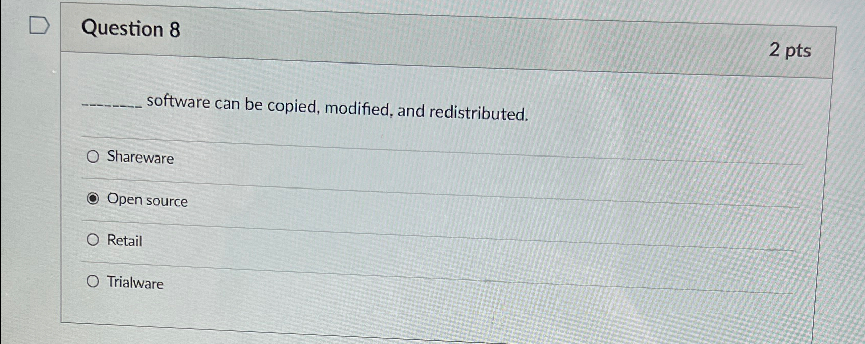 Solved software can be copied, modified, and | Chegg.com