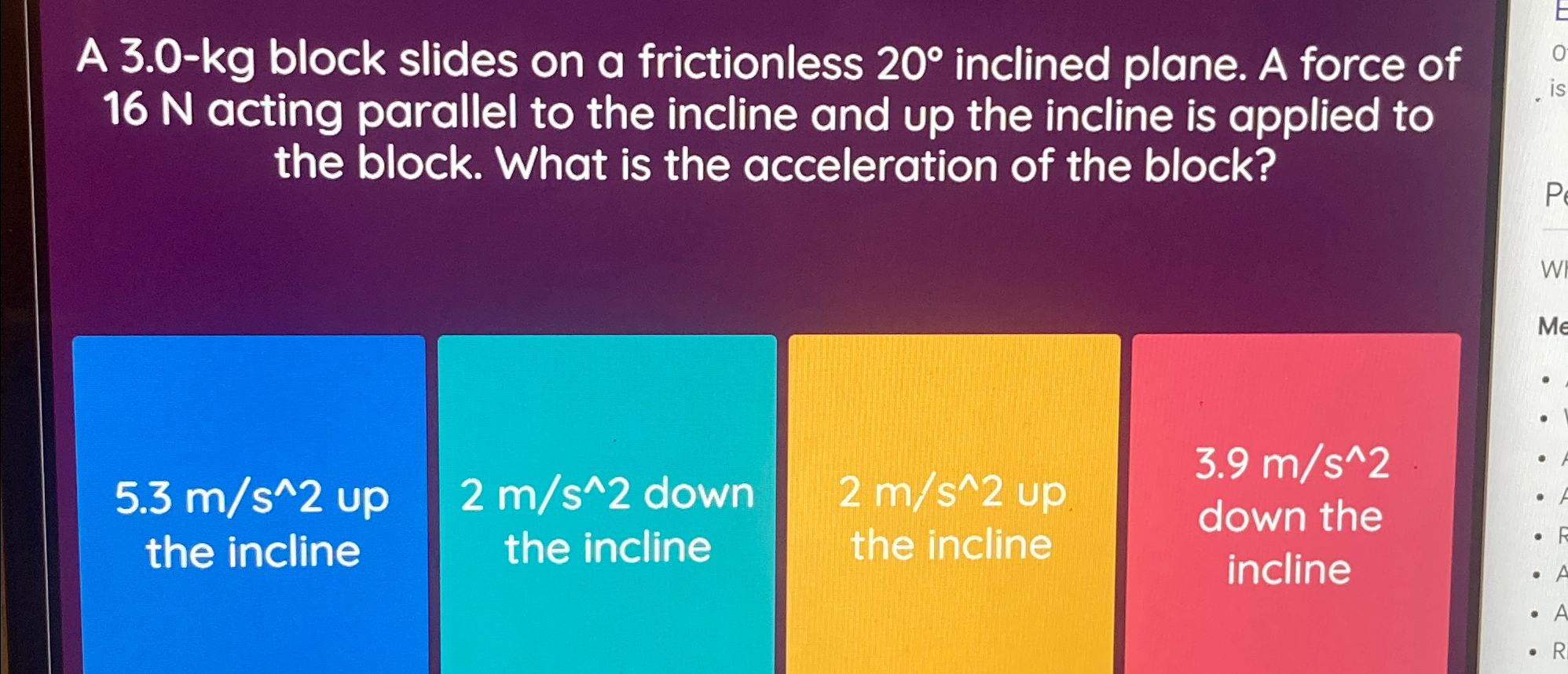 Solved A 3.0-kg ﻿block slides on a frictionless 20° | Chegg.com