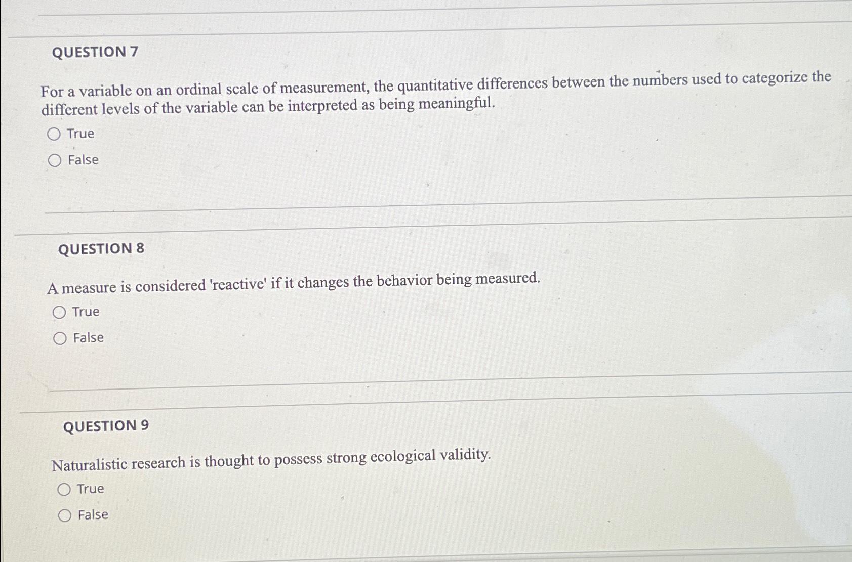 Solved QUESTION 7For a variable on an ordinal scale of | Chegg.com