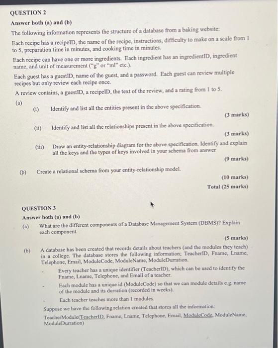 Solved Answer all parts. The following is an example | Chegg.com