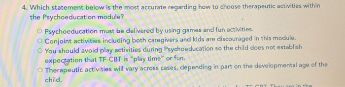 Solved 4. Which statement below is the most accurate | Chegg.com