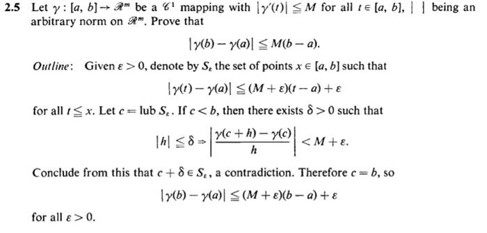 Solved Let γ:[a,b]→Rm be a q1 mapping with ∣γ′(t)∣≦M for all | Chegg.com
