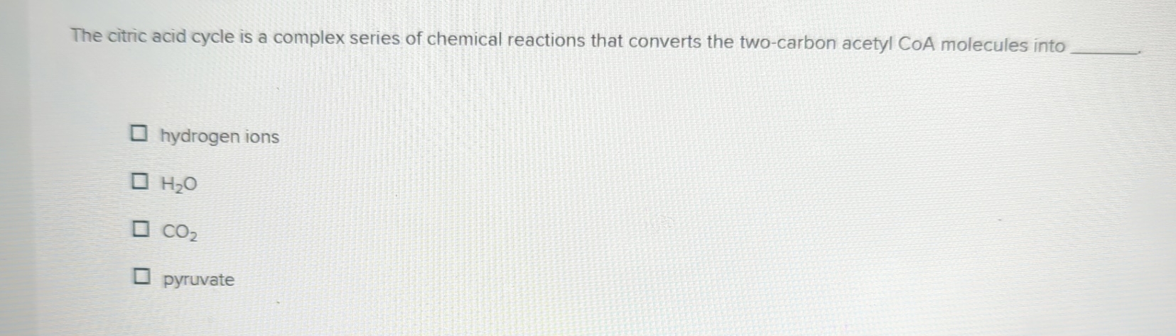 Solved The citric acid cycle is a complex series of chemical | Chegg.com