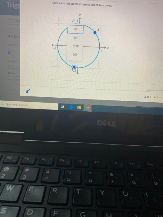 Solved For each point on the unit circle, select the angle | Chegg.com