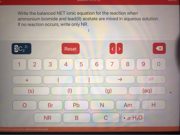 Solved Write the balanced NET ionic reaction when ammonium | Chegg.com