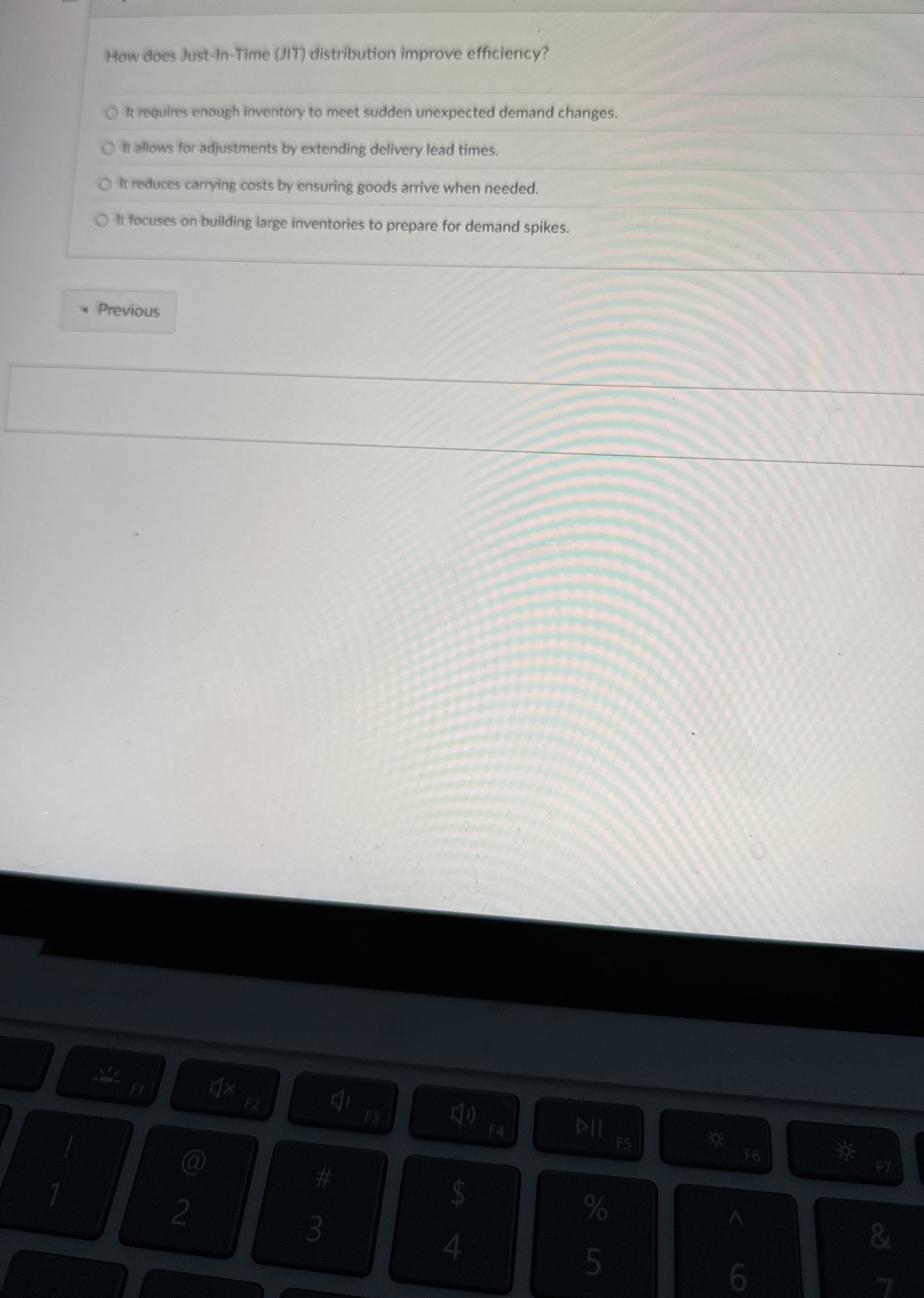 Solved How does Just-In-Time (IIT) ﻿distribution improve | Chegg.com