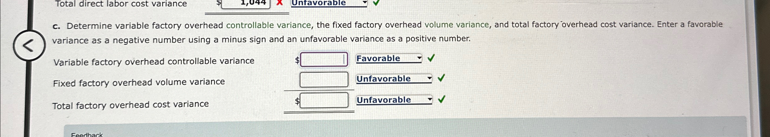 Total direct labor cost variancec. ﻿Determine | Chegg.com