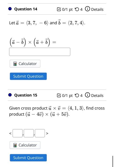 Solved Question 13 B0/1 pt 54 Details Let a = (5,0, – 4) and | Chegg.com Solved Question 13 B0/1 pt 54 Details Let a = (5,0, – 4) and | Chegg.com