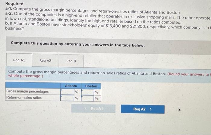 Solved Exercise 4-18A (Algo) Using ratios to make | Chegg.com