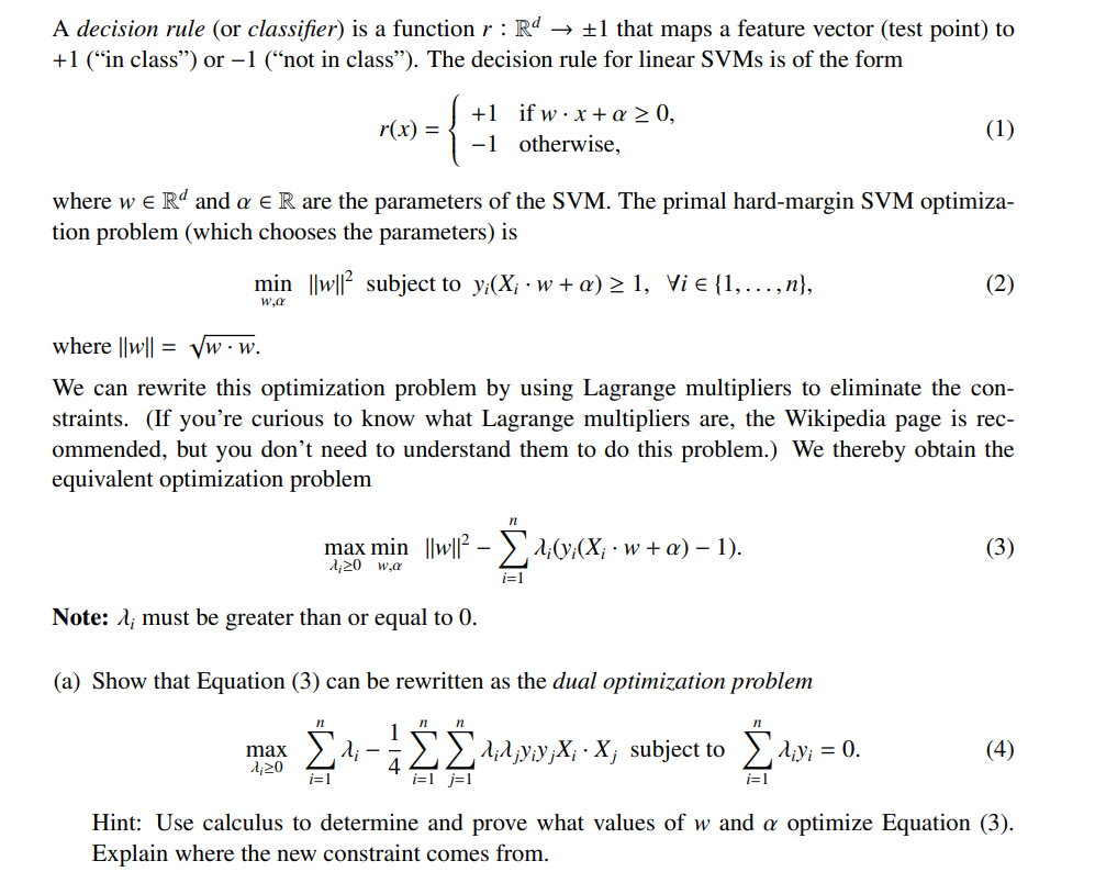 Solved A decision rule (or classifier) ﻿is a function | Chegg.com