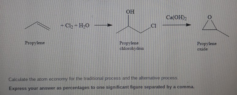 Solved OH Ca(OH)2 10 – ☺ a Carot) Å + Cl2 + H2O Propylene | Chegg.com