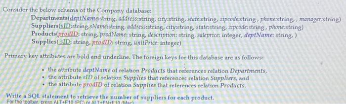 Solved Consider the following database. Relation Schemas: | Chegg.com