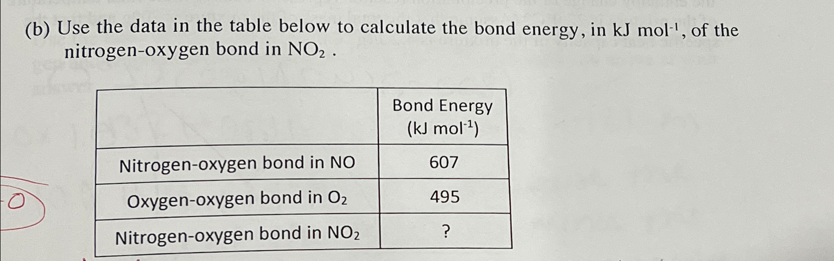 Solved (b) ﻿Use the data in the table below to calculate the | Chegg.com