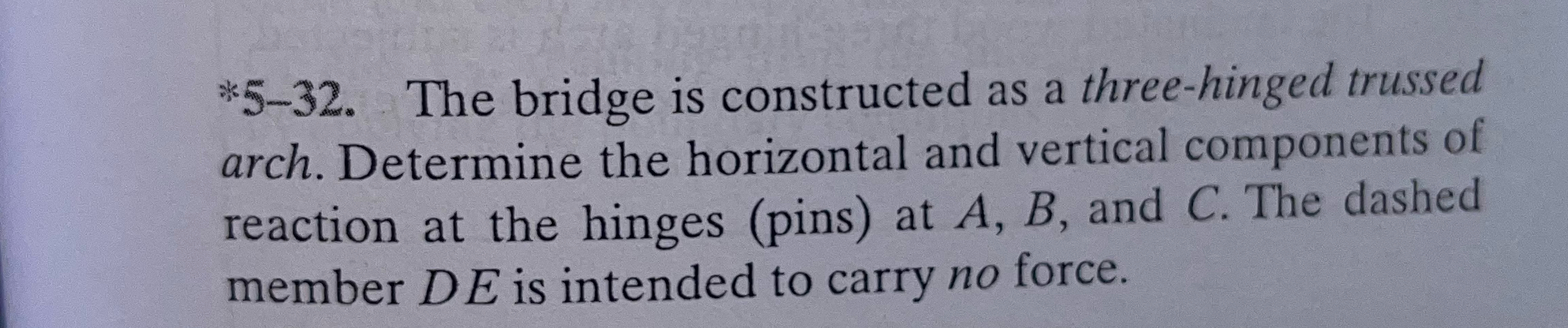 Solved STRUCTURAL THEORY: *5-32. ﻿The bridge is constructed | Chegg.com
