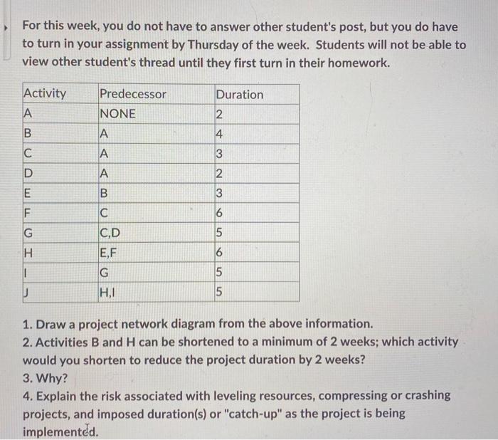 Solved For this week, you do not have to answer other | Chegg.com