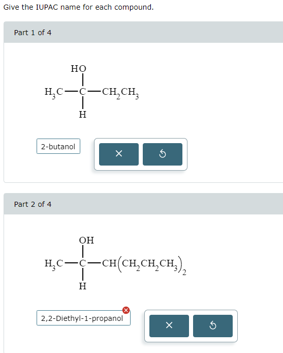 Solved Give the IUPAC name for each compound.Part 1 ﻿of | Chegg.com