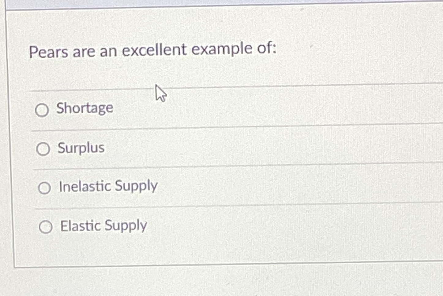 Solved Pears are an excellent example | Chegg.com