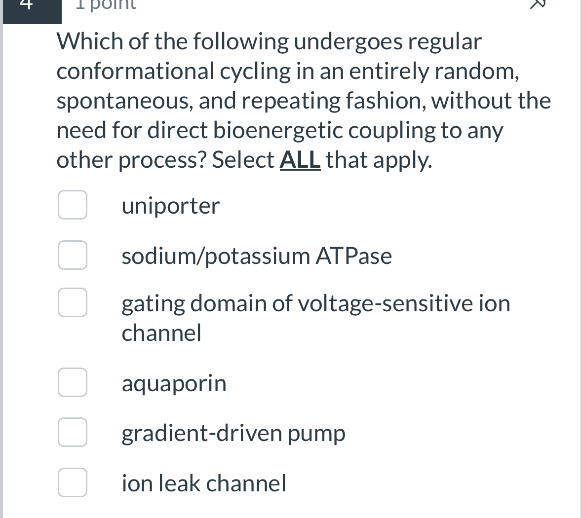 Solved Which of the following undergoes regular | Chegg.com