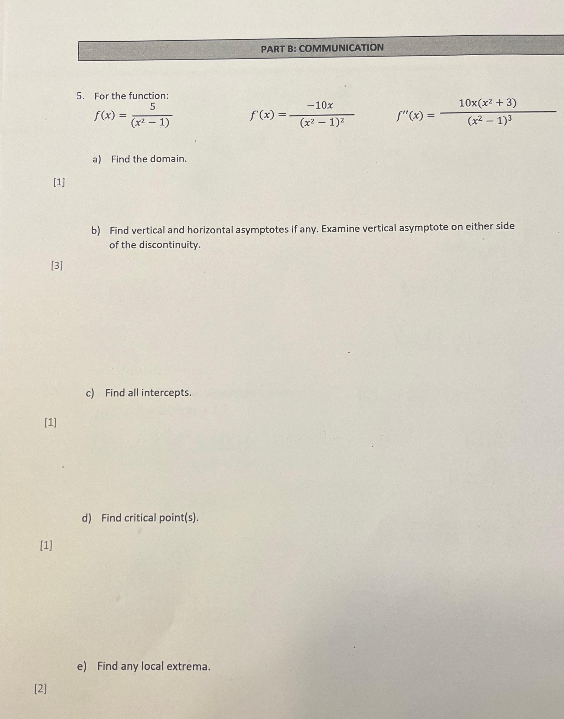 Solved PART B: COMMUNICATION5. ﻿For the | Chegg.com