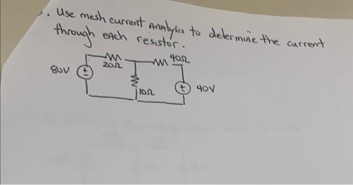 Solved Use mesh current analysis to determine the current | Chegg.com