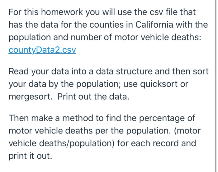 For this homework you will use the csv file that has | Chegg.com