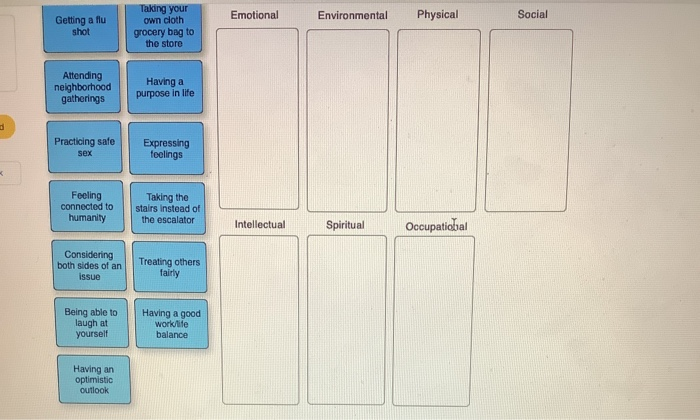 Solved Match each example to the correct dimension of | Chegg.com