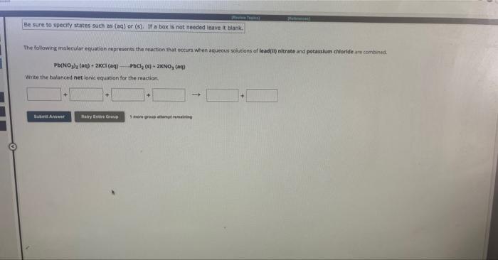 Solved Write the net ionic equation for the following | Chegg.com