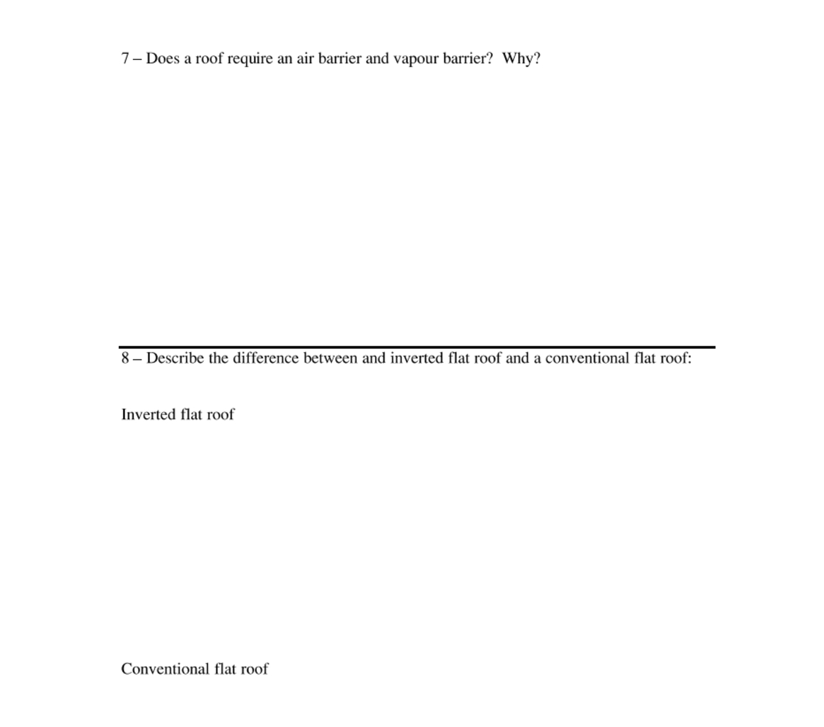 Solved (Course- ﻿Building Envelope | Chegg.com