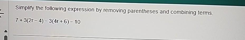 Solved Simplify the following expression by removing | Chegg.com