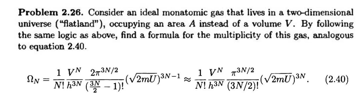 Solved Problem 2.26. ﻿Consider an ideal monatomic gas that | Chegg.com