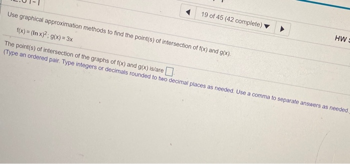 Solved IL.UT- 19 of 45 (42 complete) Use graphical | Chegg.com