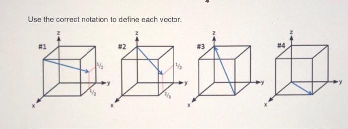 Solved Use the correct notation to define each vector. 群1 #2 | Chegg.com