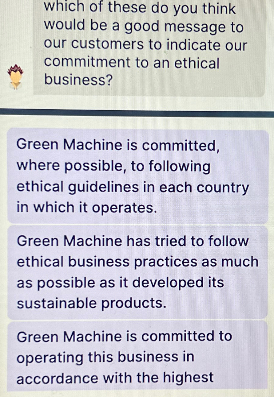 Solved which of these do you think would be a good message | Chegg.com