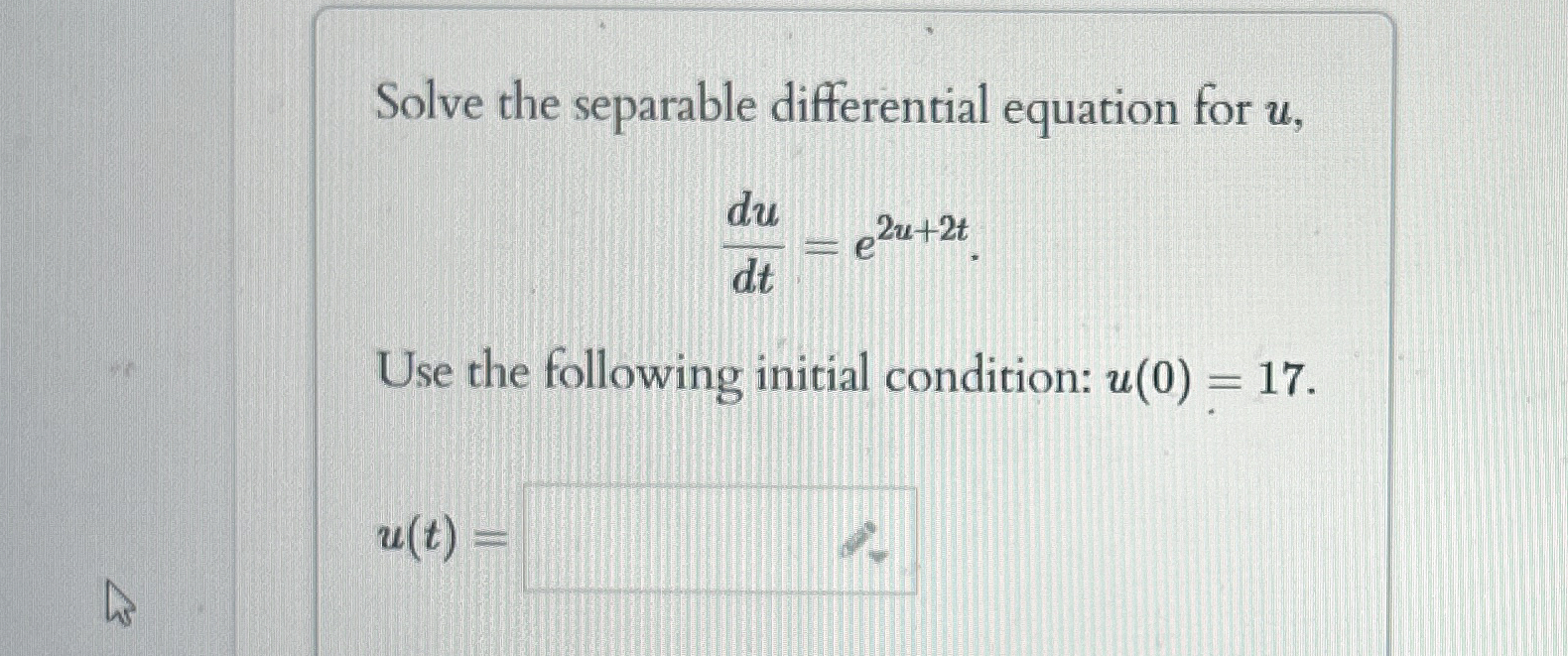 Solved Solve the separable differential equation for | Chegg.com