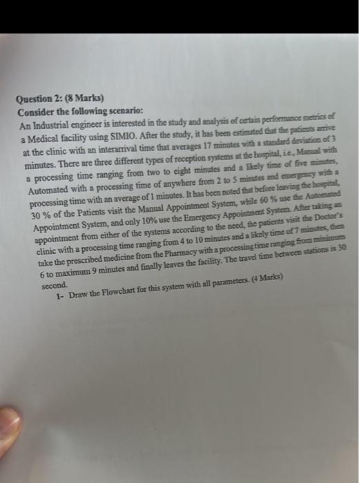 Solved Question 2 8 Marks Consider The Following 