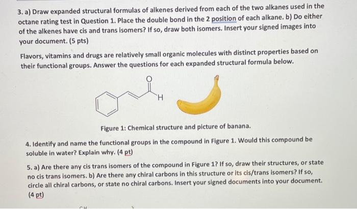 Solved 3. a) Draw expanded structural formulas of alkenes | Chegg.com