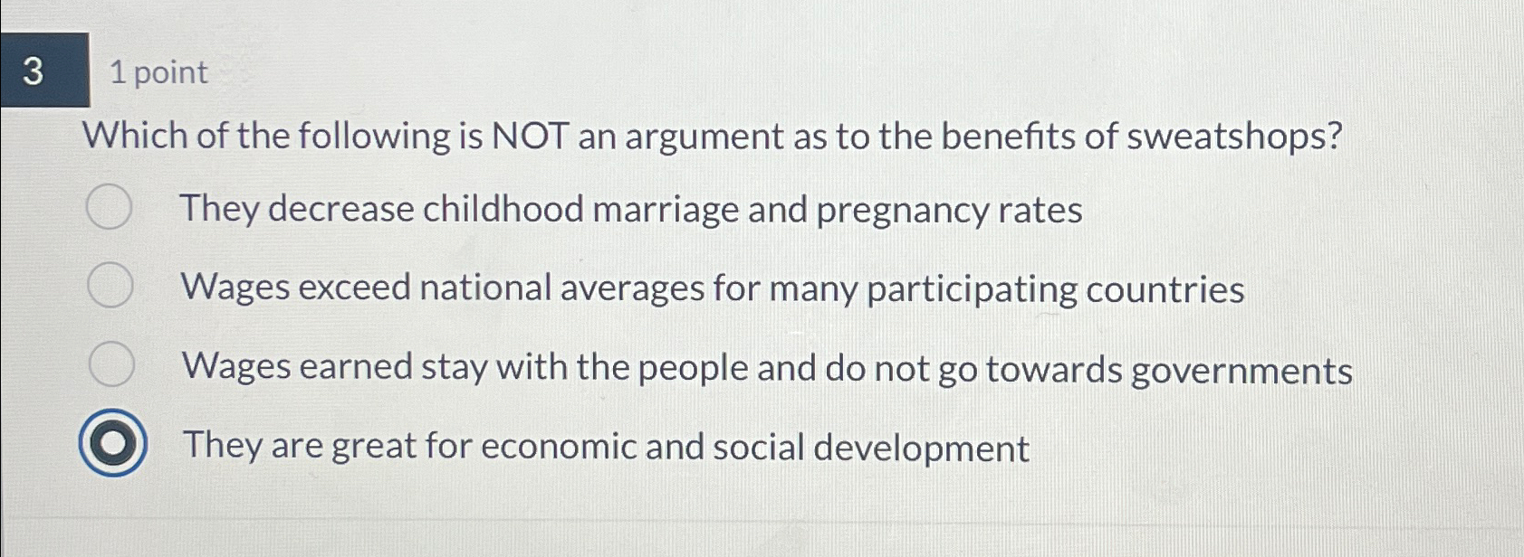 Solved 31 ﻿pointWhich of the following is NOT an argument as | Chegg.com