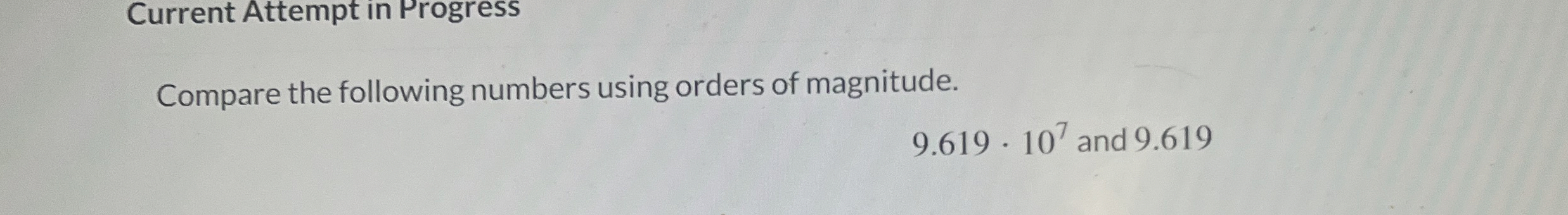 Solved Current Attempt in ProgressCompare the following | Chegg.com