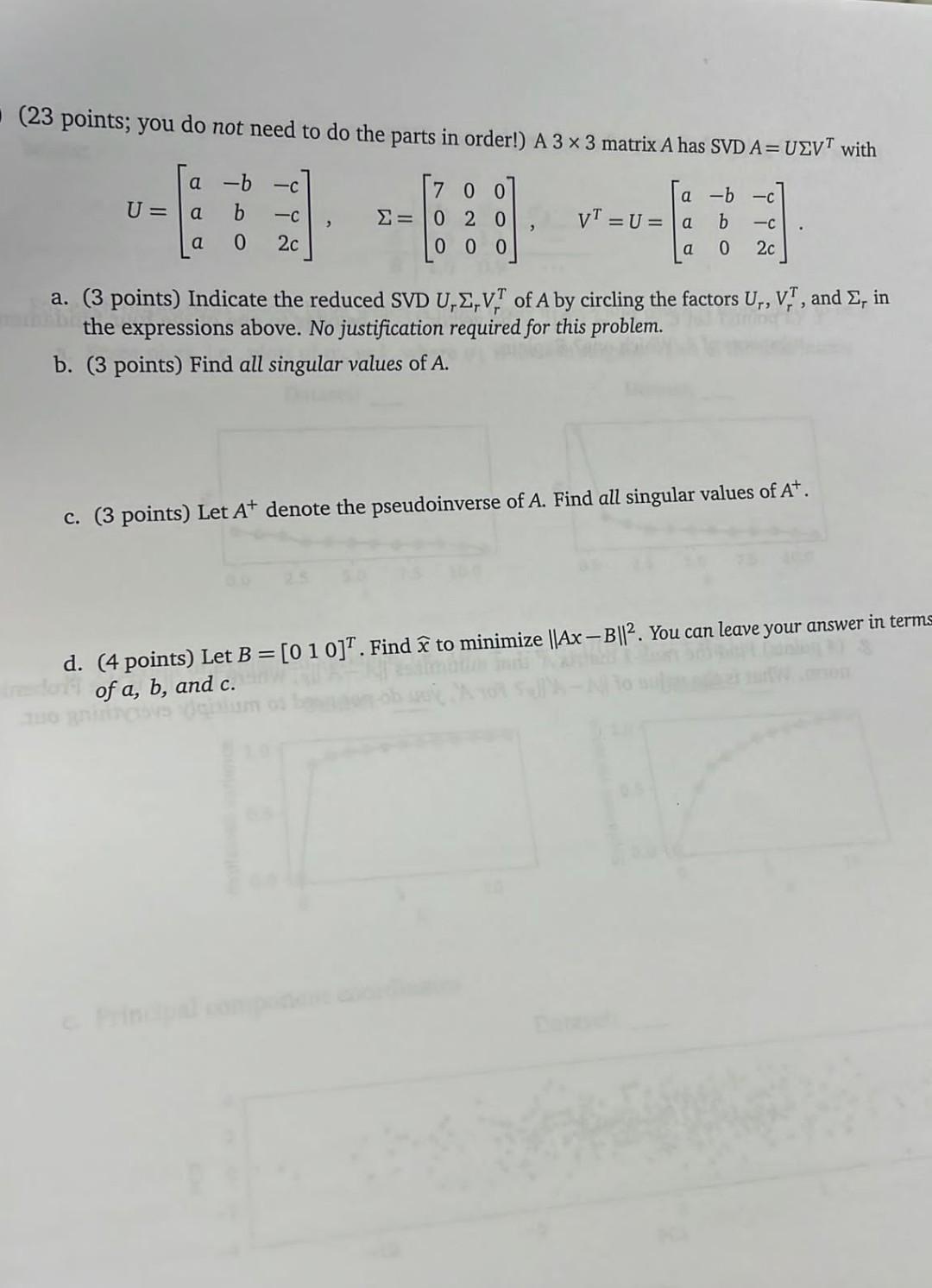 Solved (23 points; you do not need to do the parts in | Chegg.com