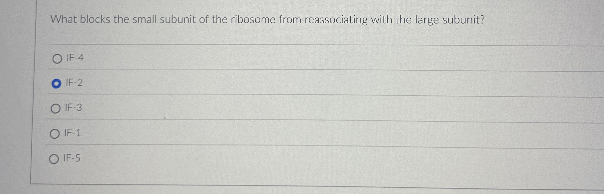 What blocks the small subunit of the ribosome from | Chegg.com