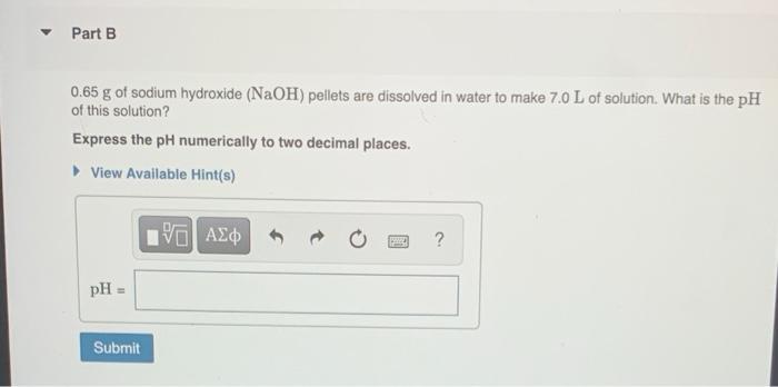 Solved pH is a logarithmic scale used to indicate the | Chegg.com
