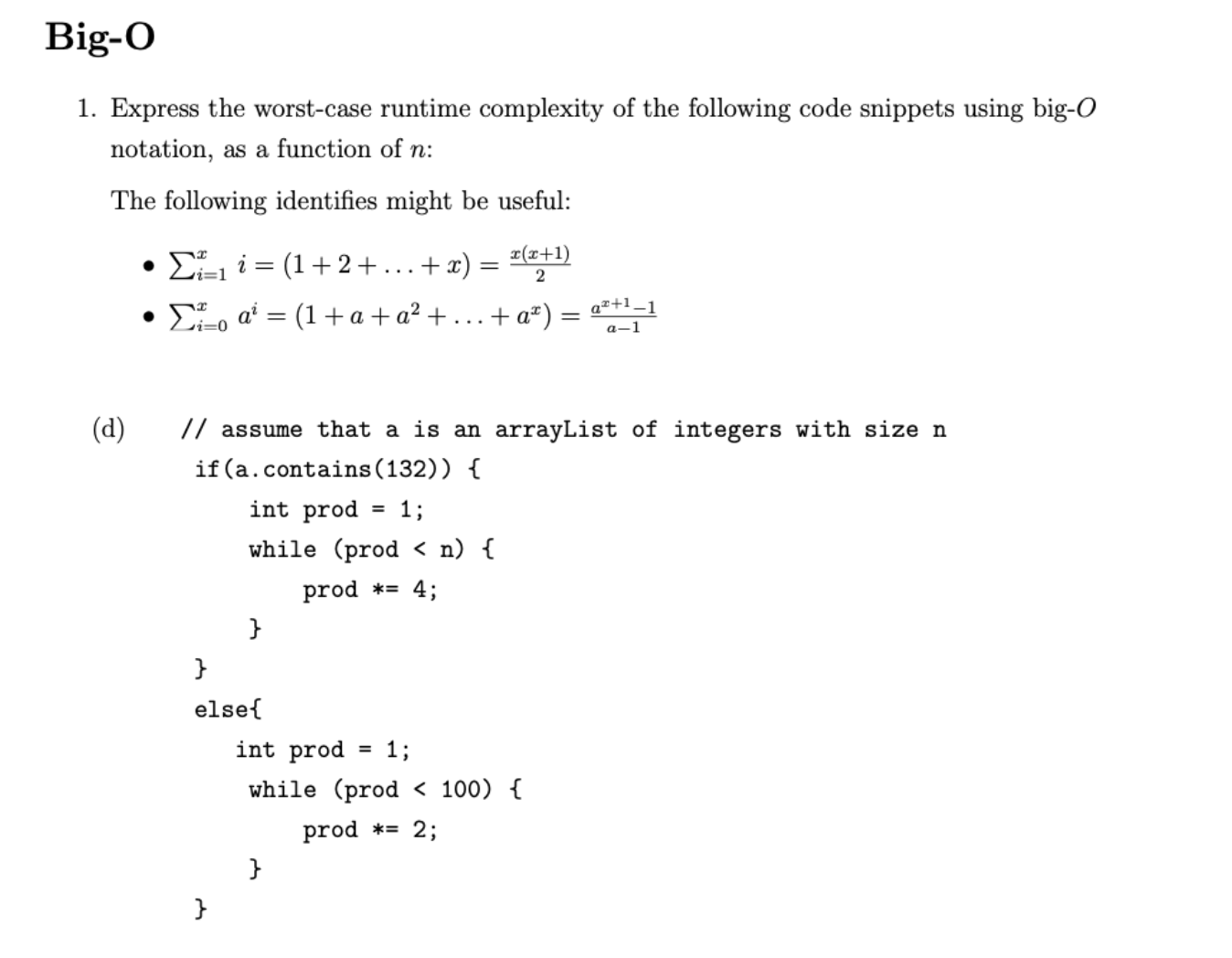 Solved Big-Orefer to picture for question. | Chegg.com