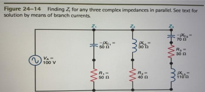 Solved Figure 24-14 Finding Z1 for any three complex | Chegg.com