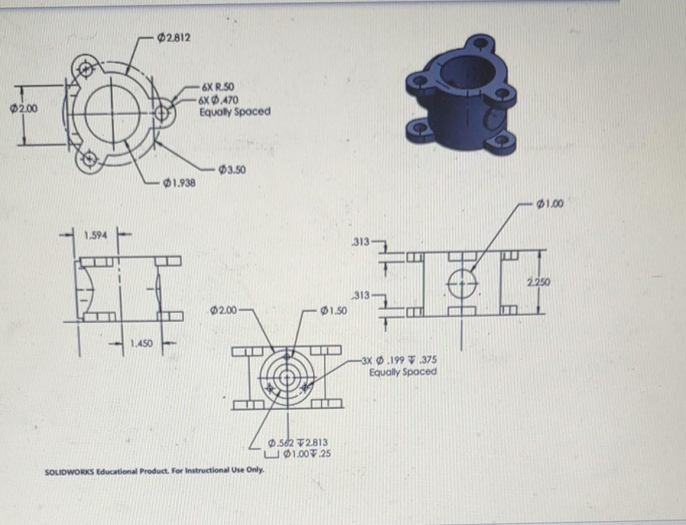 Solved 1. Create the body and the shaft according to the | Chegg.com