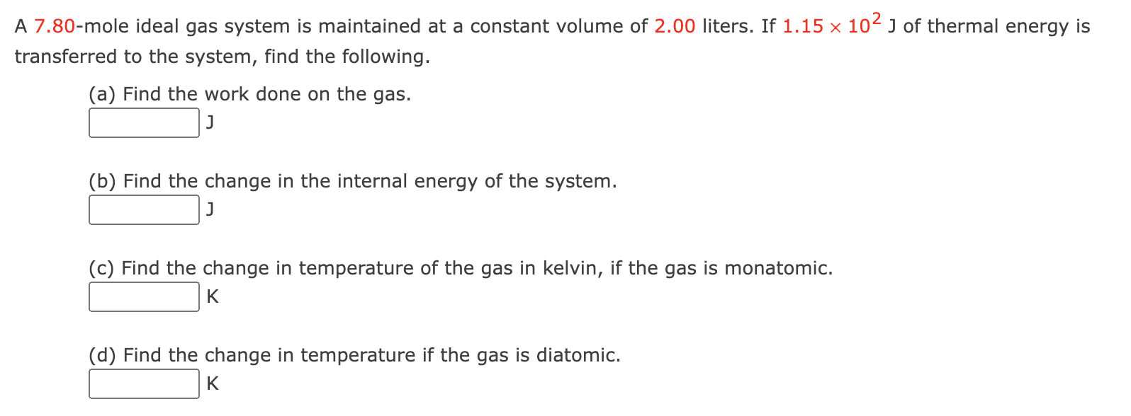 Solved A 7.80-mole ideal gas system is maintained at a | Chegg.com