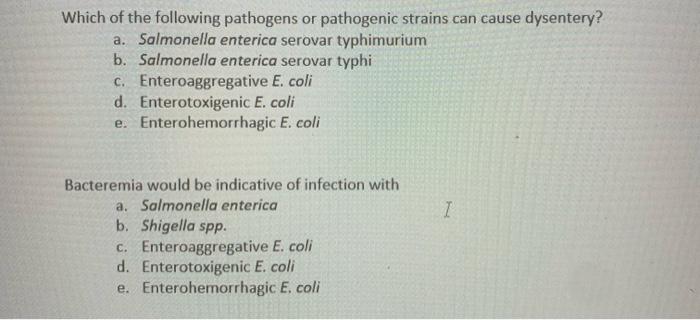 Solved Which of the following pathogens or pathogenic | Chegg.com