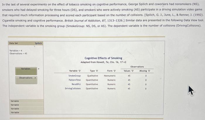 In the last of several experiments on the effect of | Chegg.com